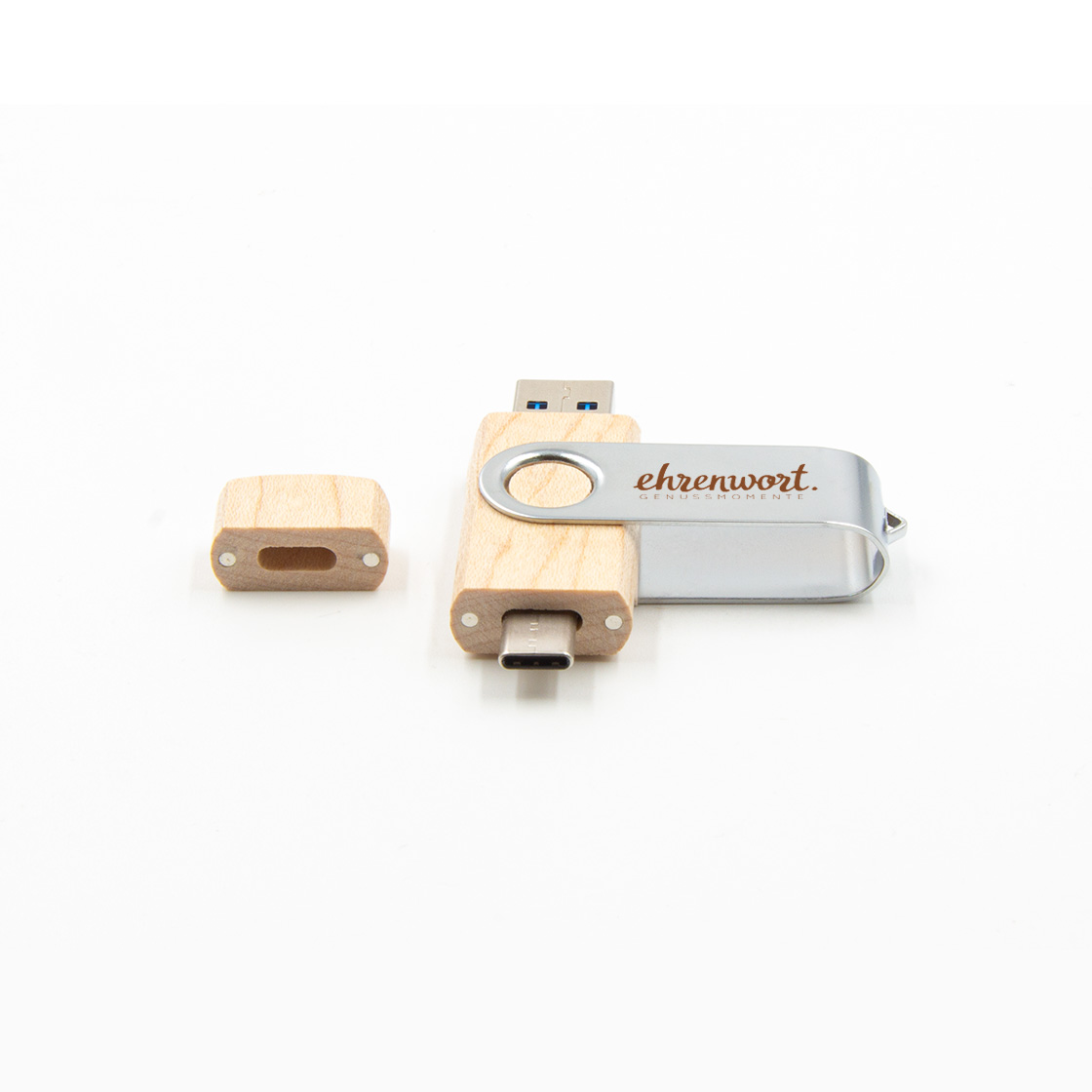 Dual Wooden Twister - USB Flash 24